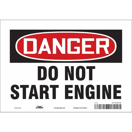 Condor Danger, DO NOT START ENGINE, 10 in W x 7 in H, Vertical ...
