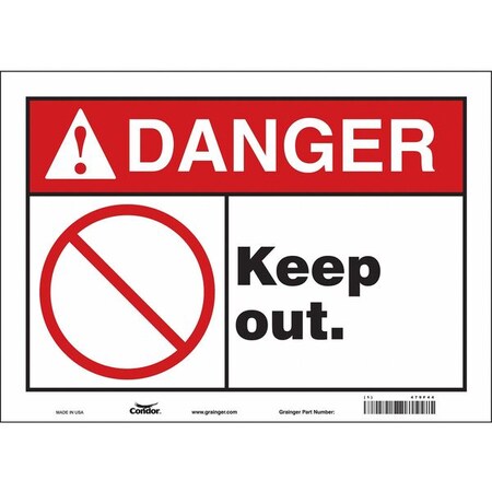 Condor Danger, KEEP OUT., 14 in W x 10 in H, Horizontal Rectangle ...
