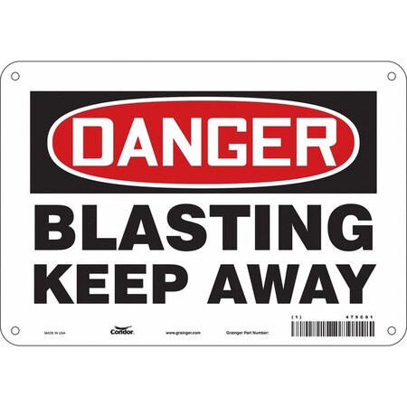 Condor Danger, BLASTING KEEP AWAY, 10 in W x 7 in H, Vertical Rectangle ...