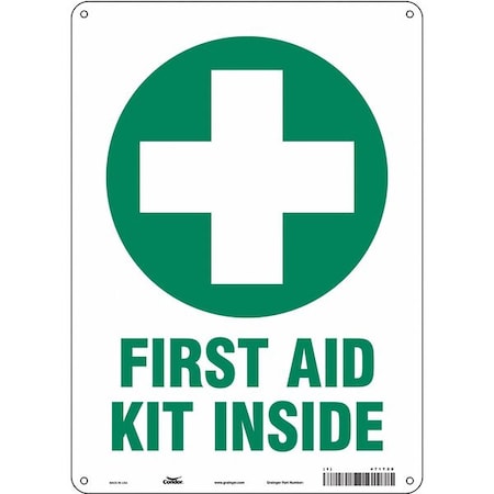 Condor First Aid Kit Inside, 10 in W x 14 in H, Vertical Rectangle ...