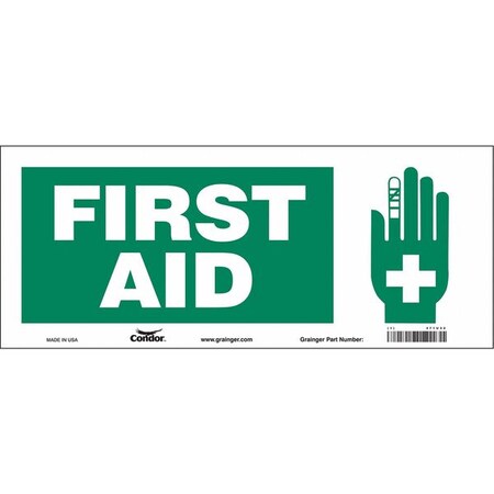 Condor First Aid, Vinyl, 7 in x 17 in, Adhesive 471U32 | Zoro