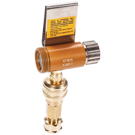 Msa Safety Valve, Brass, Gold 471815 | Zoro