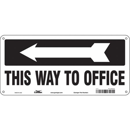 Condor This Way To Office, 14 in W x 6 1/2 in H, Vertical Rectangle ...