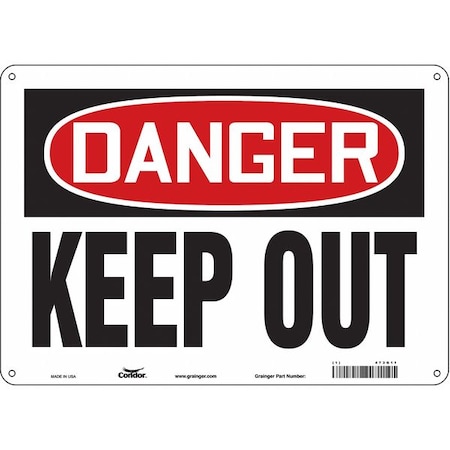 Condor Danger, Keep Out, 14 in W x 10 in H, Horizontal Rectangle ...