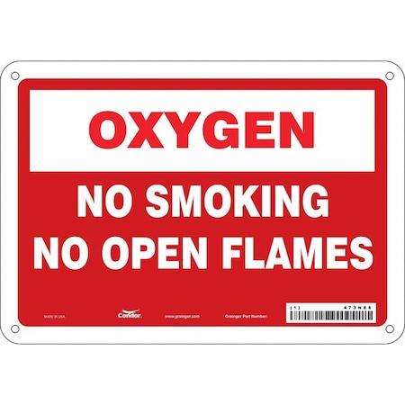 Condor No Smoking Sign, 7" H, 10" W, Polyethylene, Vertical Rectangle ...
