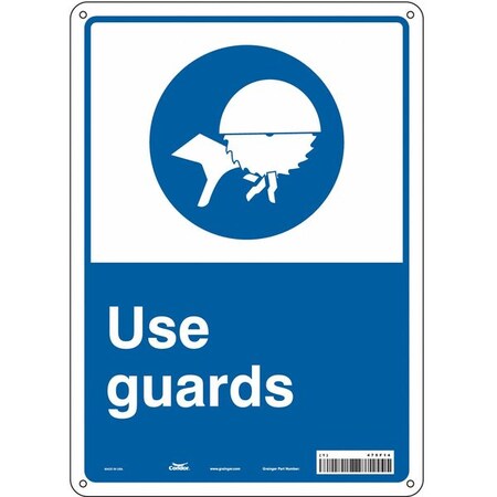 Condor USE GUARDS, 10 in W x 14 in H, Vertical Rectangle, Polyethylene ...