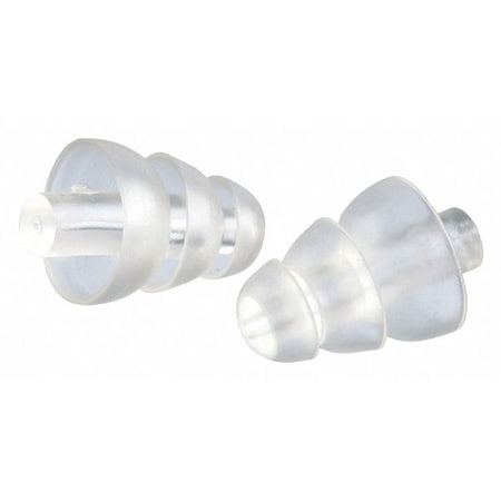3M E-A-R(TM) Clear Plug Reusable Vinyl Ear Plugs, Flanged Shape, 15 dB ...