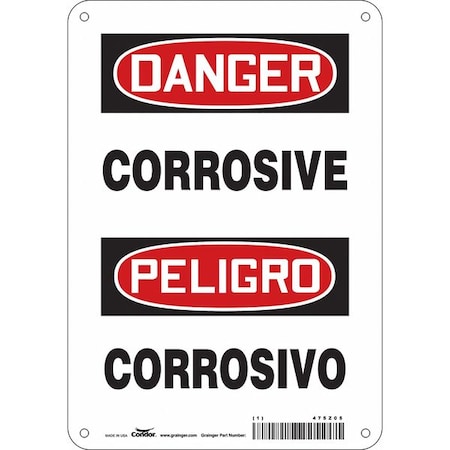 Condor Chemical Sign, 10 in H, 7 in W, Horizontal Rectangle, English ...