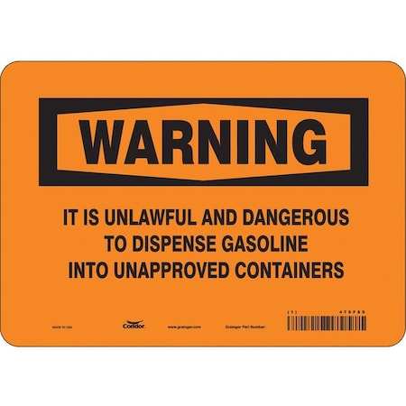 Condor Chemical Sign, 7 in H, 10 in W, Vinyl, Vertical Rectangle ...