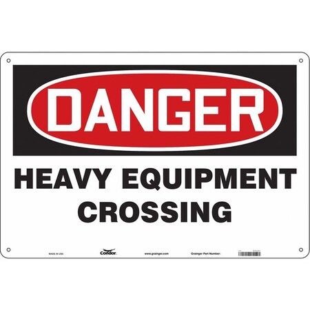 Condor Danger, HEAVY EQUIPMENT CROSSING, 36 in W x 24 in H, Horizontal ...