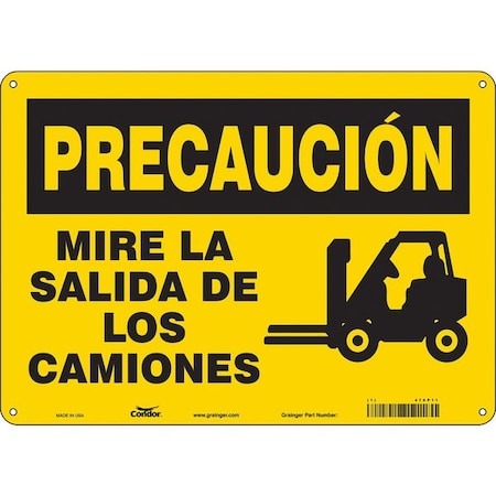 Condor Caution, MIRE LA SALIDA DE LOS CAMIONES, 14 in W x 10 in H ...