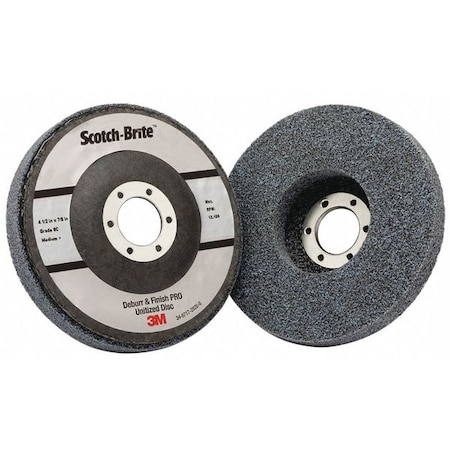 Scotch-Brite Non-Woven Depressed Center Disc, 4 1/2 in Dia, 4 1/2 in W ...