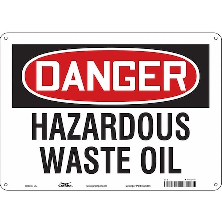 Condor Chemical Sign, 10 in H, 14 in W, Polyethylene, Horizontal ...