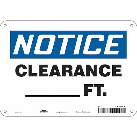 Condor Notice, CLEARANCE _ FT., 10 in W x 7 in H, Vertical Rectangle ...