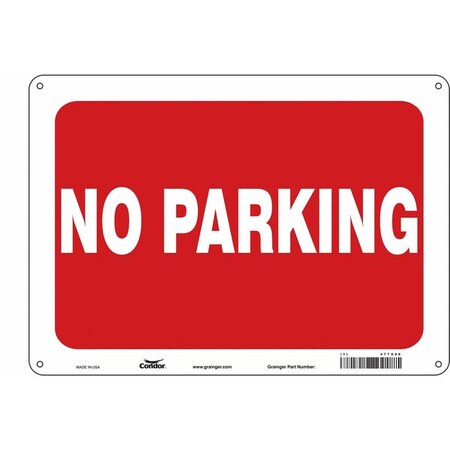Condor No Parking Sign, 10" x 14, 477X88 477X88 | Zoro