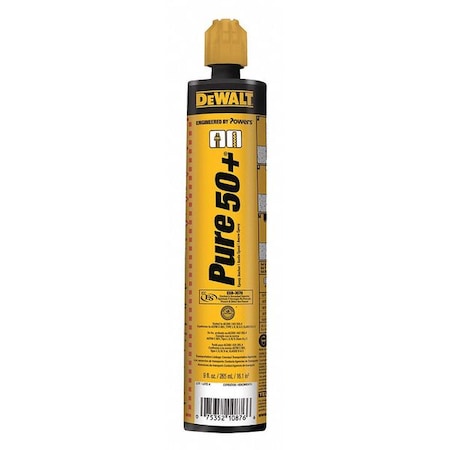 Dewalt Pure50+ Epoxy, 9 Oz Container Size Cartridge, Includes Mixing ...