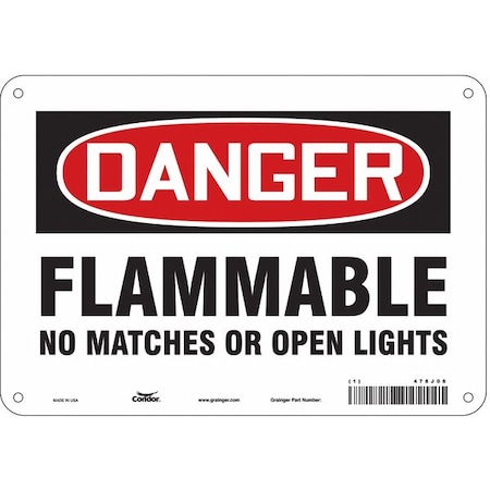 Condor Safety Sign, 7 in Height, 10 in Width, Polyethylene, Vertical ...