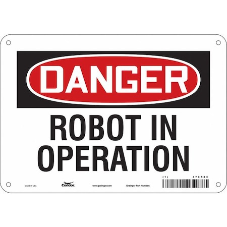 Condor Safety Sign, 7 in Height, 10 in Width, Aluminum, Vertical ...