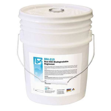 Best Sanitizers Cleaner/Degreaser, 5 gal. Pail, Mild BSI2152 | Zoro