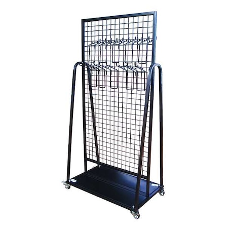 Westward Long Handle Mobile Tool Rack, 36 in W x 72 in H x 24 in D ...
