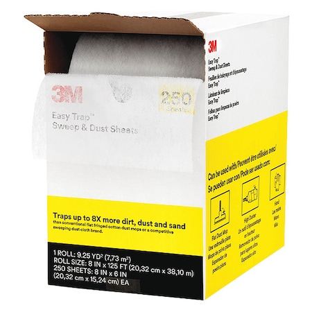 3M Easy Trap Duster Cloth 8" x 30 ft., White 59152W | Zoro