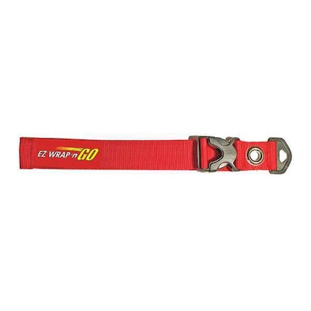 Ez Wrap N Go Strap, Red, Nylon, 12 in. L, 1-1/2 in. W EZWRAPNGO | Zoro