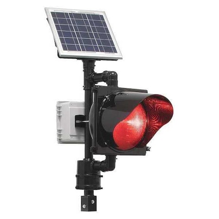 Tapco Solar Flashing Beacon, Red, 36 in. H 2180-BBSRBS2-KT | Zoro