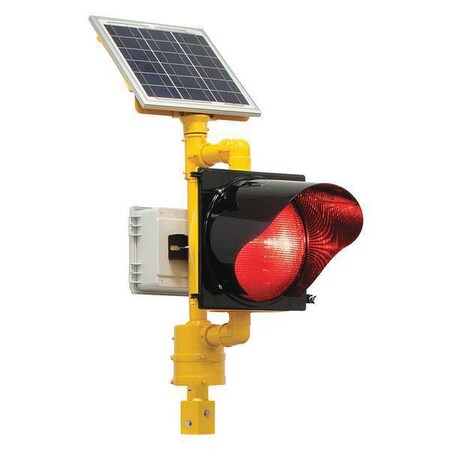 Tapco Solar Flashing Beacon, Red, Polycarbonate 2180-BBSRYS2-KT | Zoro