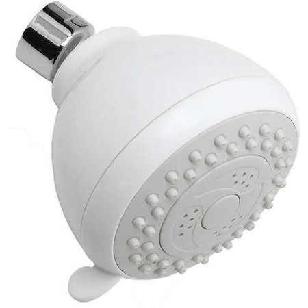 Trident Fixed, Shower Head, White, Wall 48LX90 | Zoro