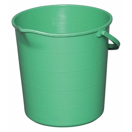 Tough Guy 3 gal Round Bucket, 12 1/2 in Dia, Green, Polypropylene ...