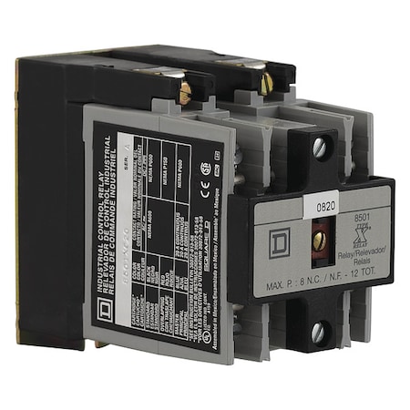 Square D NEMA Control Relay, Type X, timing, 1 minute off delay, 10A ...