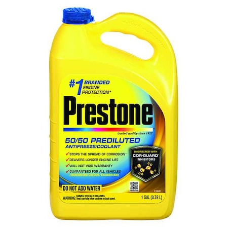 Prestone Antifreeze Coolant, Bottle, 1 gal, Ready to Use, Pre-Diluted ...