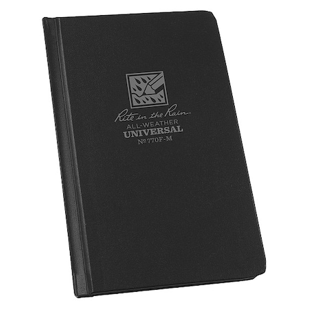 Rite In The Rain Pocket Notebook, 80 Sheets, Black Cover 770F-M | Zoro
