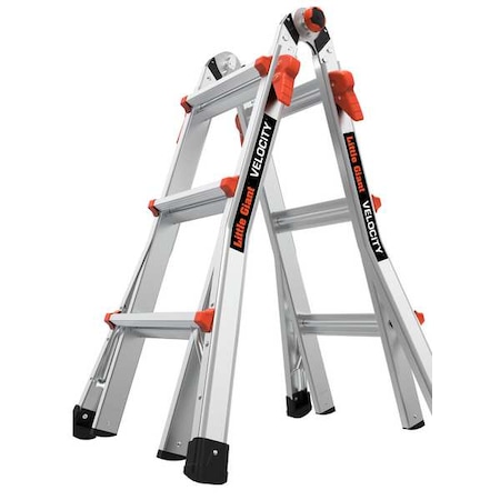 Little Giant Ladders Multipurpose Ladder, 11 ft, Aluminum, 300 lb Load ...