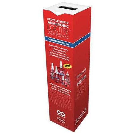 Loctite 80 gal Rectangular Recycle Receptacle, Flat with Top Opening ...