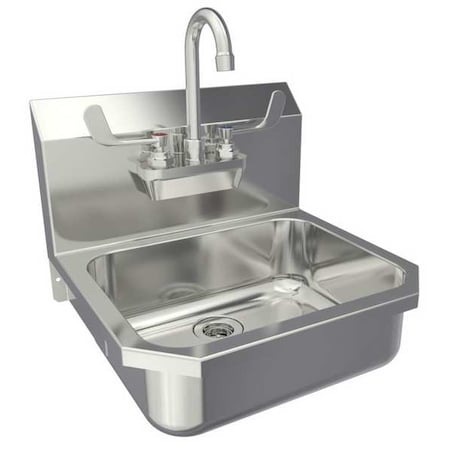 Sani-Lav Hand Sink, 16 in. L, Wrist Blade Handles 605FL-0.5 | Zoro
