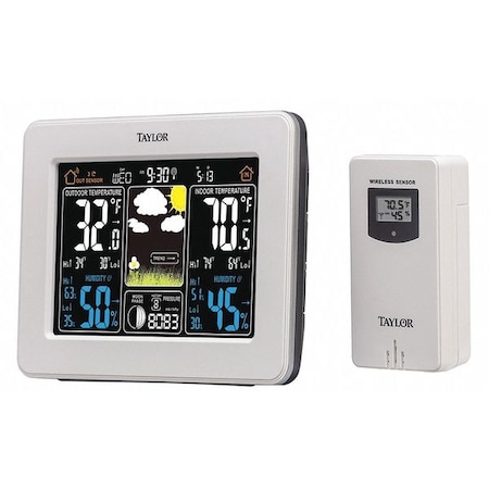 Taylor Wireless In/Out Forecaster w/Color Disp 1736 | Zoro