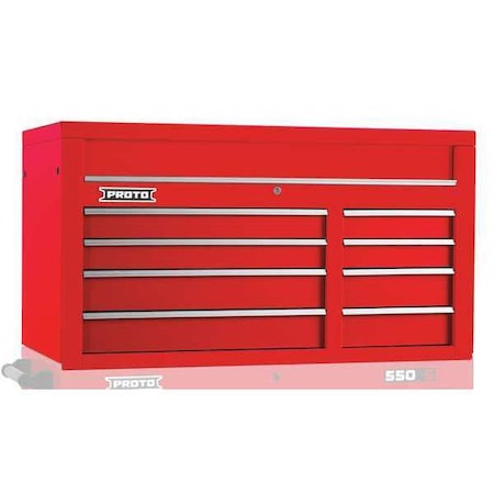 Proto 550S Series Top Chest, 8 Drawer, Red, Steel, 50 in W x 25-1/4 in ...