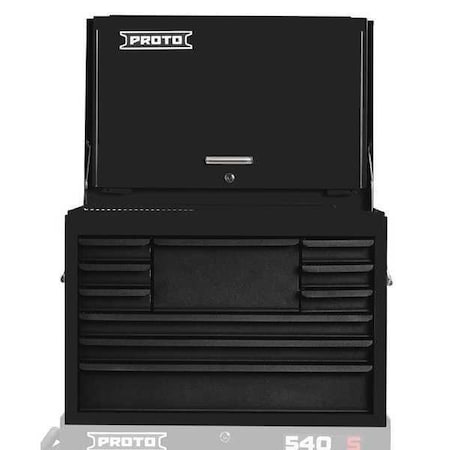 Proto 540S Top Chest, 10 Drawer, Black, Steel, 27 in W x 18 in D x 19 ...