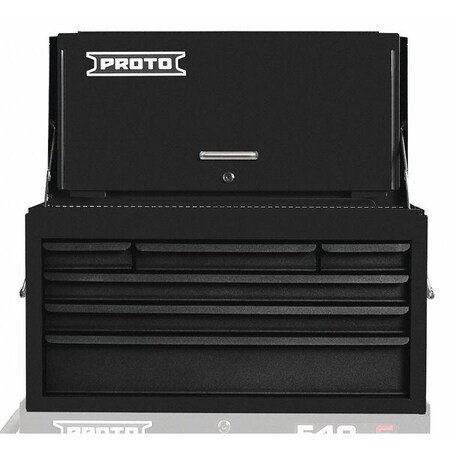 Proto 540 Top Chest, 6 Drawer, Black, Steel, 27 in W x 12 in D x 15 in ...