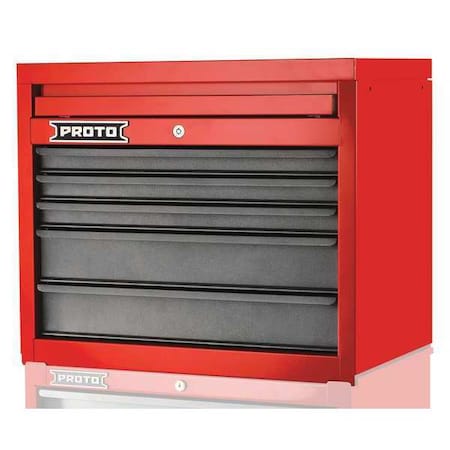 Proto 540 Top Chest, 5 Drawer, Red, Steel, 27 in W x 18 in D x 19 in H ...