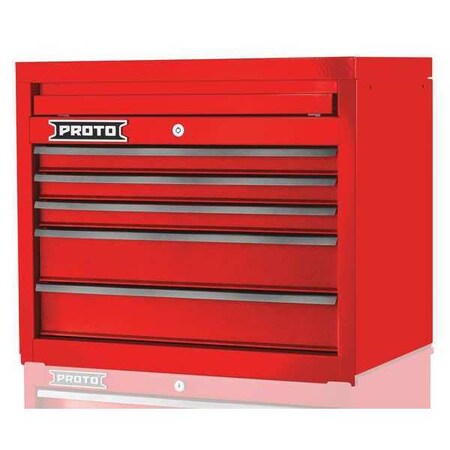 Proto 540 Top Chest, 5 Drawer, Red, Steel, 27 in W x 18 in D x 19 in H ...