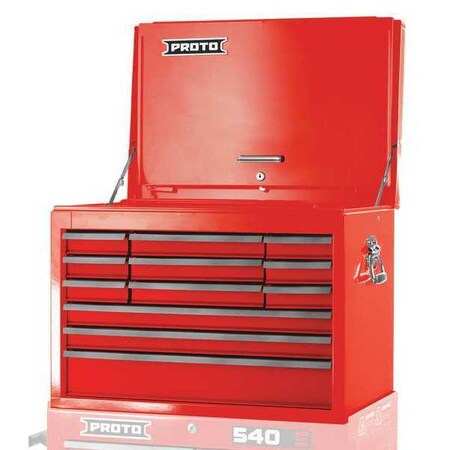 Proto 540S Top Chest, 12 Drawer, Red, Steel, 27 in W x 18 in D x 19 in ...