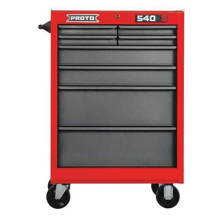 Proto 540S Rolling Tool Cabinet, 8 Drawer, Safety Red and Gray, Steel ...