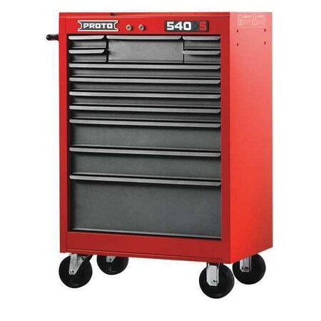Proto 540S Rolling Tool Cabinet, 12 Drawer, Safety Red and Gray, Steel ...