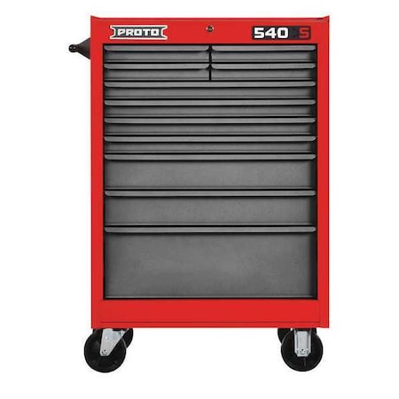 Proto 540S Rolling Tool Cabinet, 11 Drawer, Safety Red and Gray, Steel ...