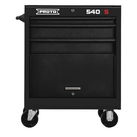 Proto 540S Rolling Tool Cabinet, 3 Drawer, Dual Black, Steel, 27 in W x ...