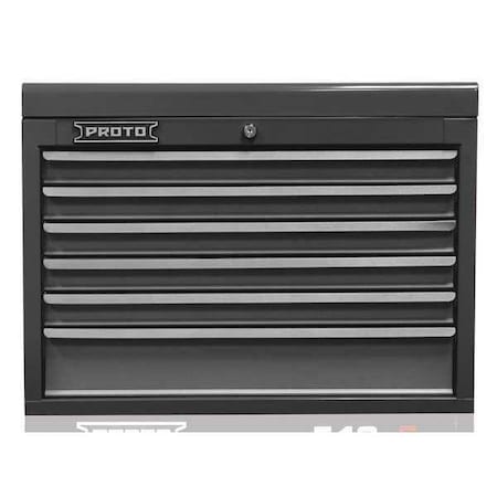 Proto 540 Top Chest, 6 Drawer, Black, Steel, 27 in W x 18 in D x 23 in ...