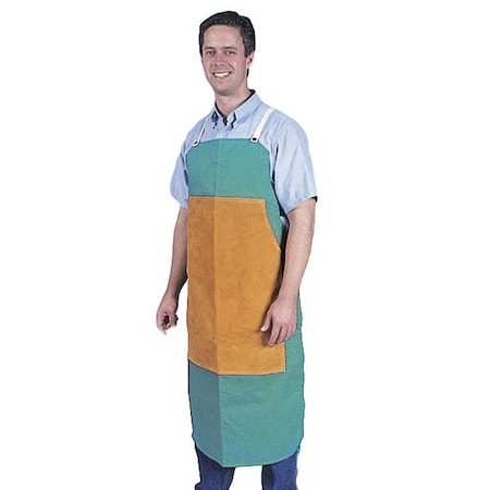 Tillman 24X42 Grn Bib Apron W/Leat 6242FDLP | Zoro