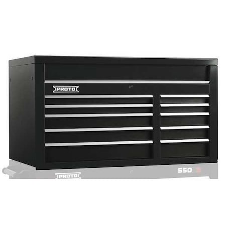Proto 550S Series Top Chest, 10 Drawer, Black, Steel, 50 in W x 25-1/4 ...